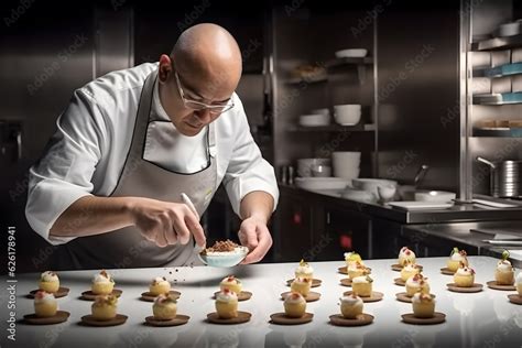 A Master Chef Developing Recipes In Their Test Kitchen Meticulously