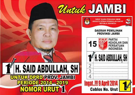 STIKER CALEG PARTAI CV HARAPAN PERDANA