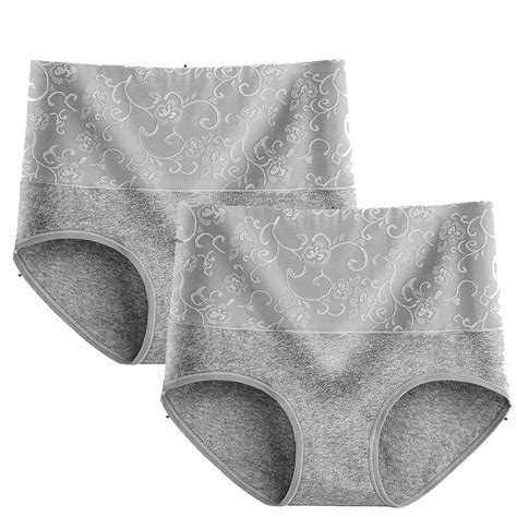 Ugoldhm Ladies Brief Plus Size High Waisted Full Coverage Ladies