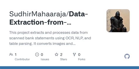 Github Sudhirmahaaraja Data Extraction From Scanned Bank Statements