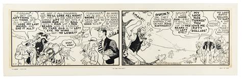 Al Capp 3 Lil Abner Comic Strips And An Original Sketch Rr