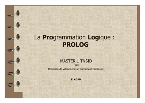 La Programmation Logique Prolog