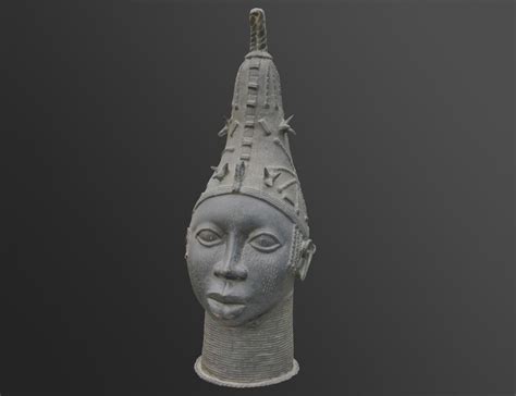 3d Model Berber Statue Head Metal Moroccan Vr Ar Low Poly Cgtrader