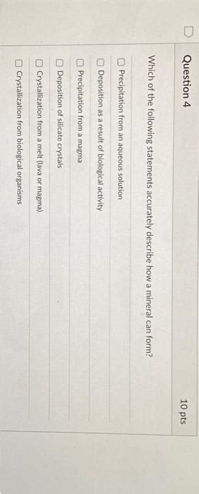 Solved Which Of The Following Statements Accurately Describe