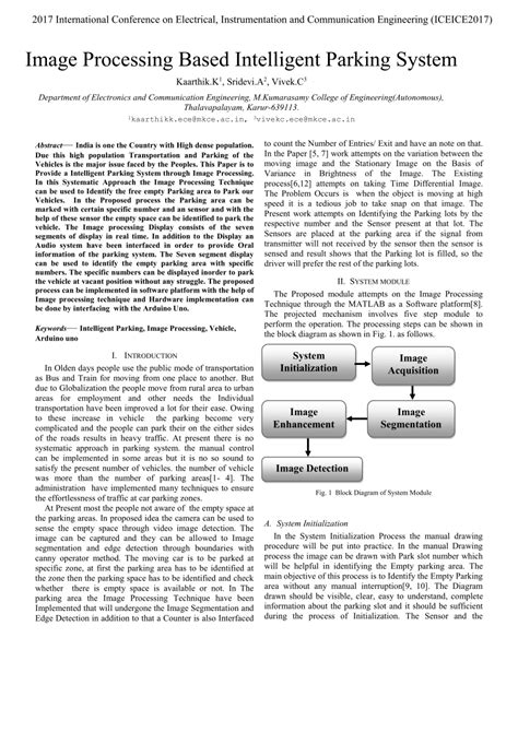 PDF Image Processing Based Intelligent Parking System