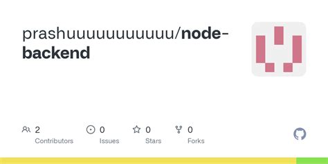 github prashuuuuuuuuuuu node backend