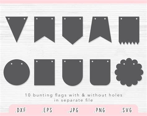 Banners Svg Pennant Svg Bunting Flag Svg Banner Cut File For Cricut