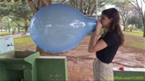Katie Blows To Pop A Crystal 17 Tuf Tex Round 2 Mayday Balloon
