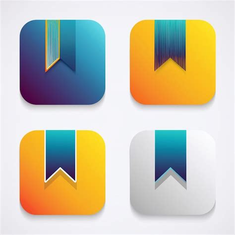Premium Vector Modern Bookmark Icon Set