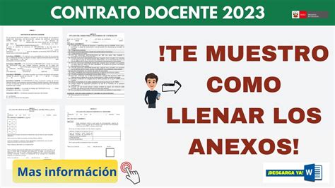Anexos Para Contrato Docente 2023 En Word Image To U