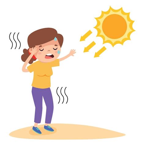 Premium Vector Hot Weather And Sunny Day