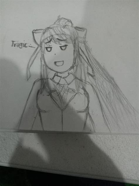 Smug Monika Cute And Bittersweet Just A Sketch I Did Ddlc