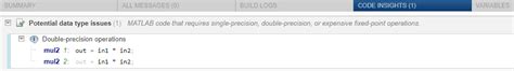 Highlight Potential Data Type Issues In A Report Matlab And Simulink