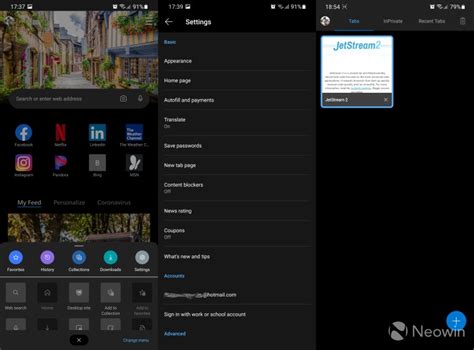Here S How The New Edge Canary Compares To Stable Edge On Android Neowin