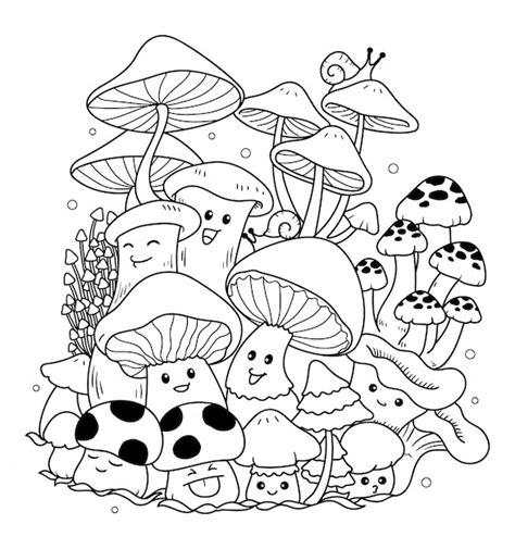 Premium Vector Mushroom Doodle Art
