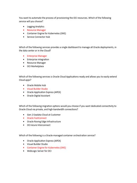 1 Oracle Cloud Overview 84 Examen Pdf Cloud Computing Software As A Service