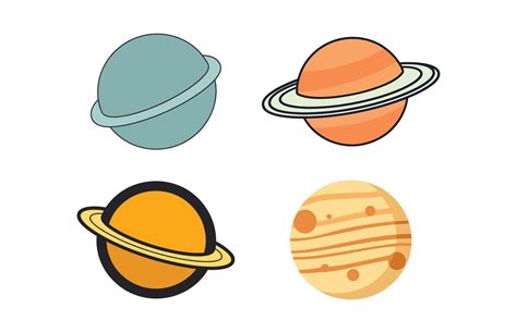 Pluto Planet Space Illustration Set Pluto Planet Vector Set 42642552
