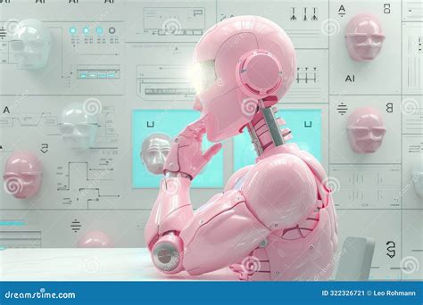 Futuristic Humanoid Robot With Ai Interface In A High Tech Lab Highlighting Advanced Technology