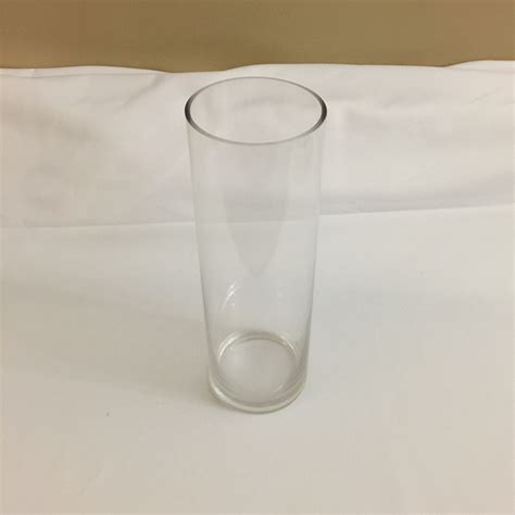 Laurie Medium Clear Glass Cylinder Vase 12 Rental Vintagebash