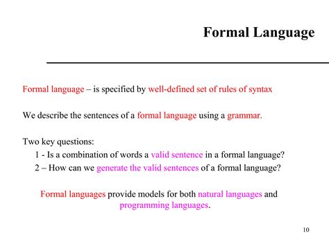 Info 2950 Languages And Grammarsppt Programming Languages Computing