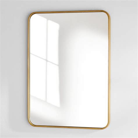 Sabine Metal Rounded Rectangle Wall Mirror Mirror Wall Accent Mirrors Wood Wall Mirror