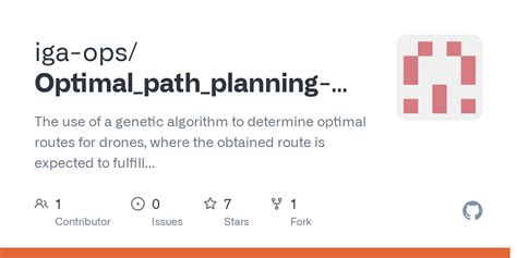 Github Iga Opsoptimalpathplanning Geneticalgorithm The Use Of A