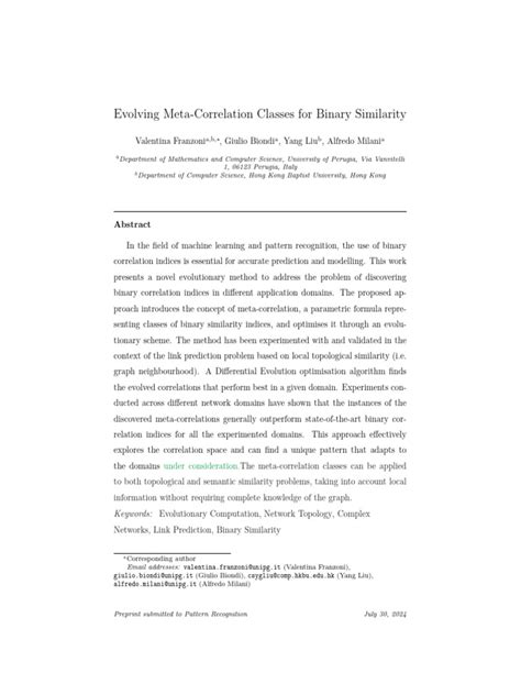 Pattern Recognition Meta Correlations Final Clean Pdf Receiver Operating