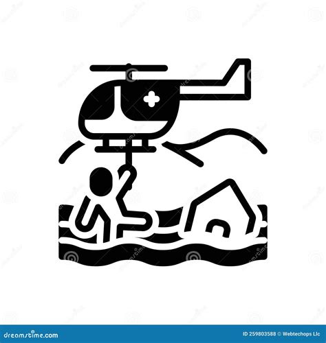 Black Solid Icon For Rescue Save And Emergency Stock Illustration Illustration Of Emergency