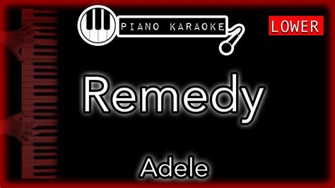 Remedy LOWER 3 Adele Piano Karaoke Instrumental YouTube