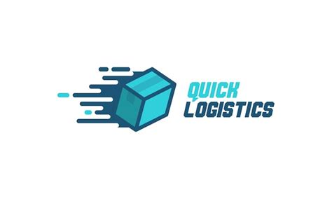 Premium Vector Logo For A Quick Logistics Company With Blue Box Shape