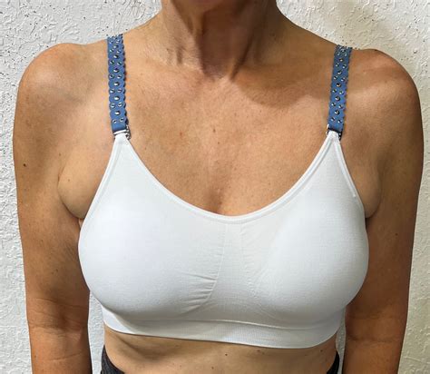 White Bra With Denim Suedesilver Grommet Straps Detachable Strap Its