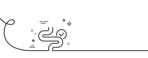 Intestine Line Icon Healthy Bowel Digestion Sign Vector Image