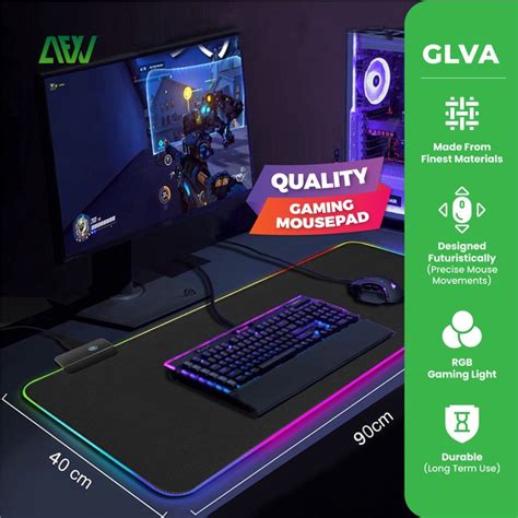 Jual Glva Gaming Mousepad With Rubber Tabble Pad Overlock Ds18 Alas
