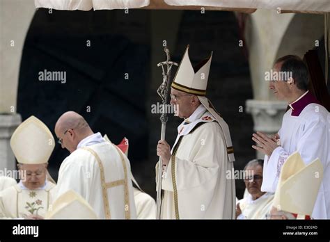 Pope Francis Francesco I In Pastoral Visit To Assisi Upper Basilica