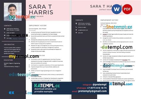 Generate Contract Engineer Resume Word And Pdf Format