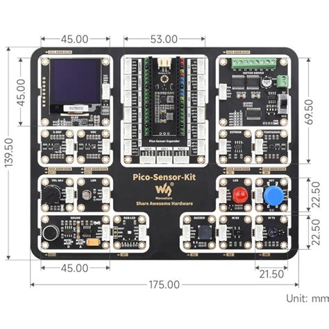 Raspberry Pi Pico Entry Level Sensor Kit Разширителна платка с комплект модули за Raspberry Pi