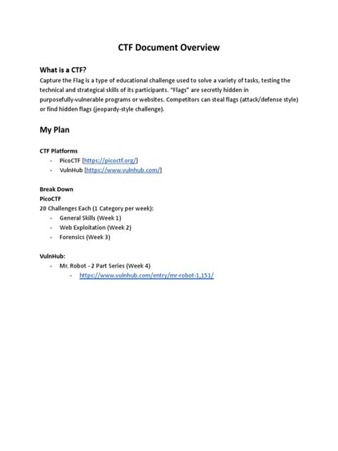 Ctf Document Overview Pdf