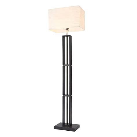 Rectangular Shade Floor Lamps Co Z 2 Light Holmo Rectangular Wood