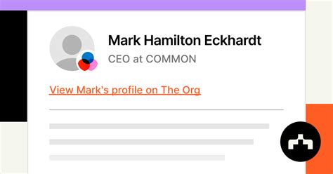 Mark Hamilton Eckhardt Ceo At Common The Org