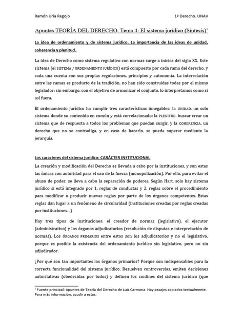 Apuntes Teoria Del Derecho Universidad De Navarra 1º Tema 4 Pdf
