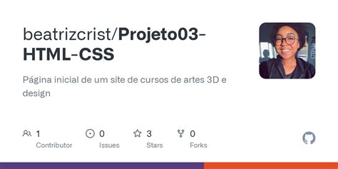 Github Beatrizcristprojeto03 Html Css Página Inicial De Um Site De