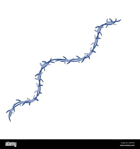Sharp Barbed Wire Fence Barrier Frame Illustration Stock Vector Image And Art Alamy
