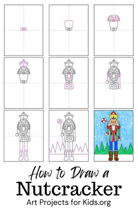Easy How To Draw A Nutcracker Tutorial Video And Nutcracker Coloring