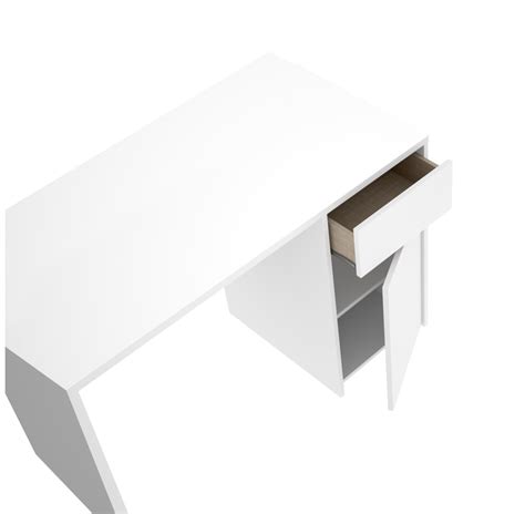 Mesa Escritorio con Cajón y Puerta Bali Blanco