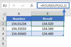 ROUNDUP Function In Excel Round A Number Up