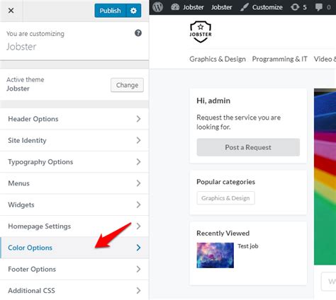 Customize Primary And Secondary Color Of The Theme Jobster Documentation