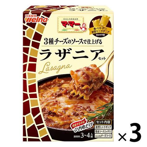 닛신 Foods 마마 3종의 치즈의 소스에 가공하는라자니아셋토i〜4남의 앞 ×3개 재팬스토어 일본약 의약품 전문