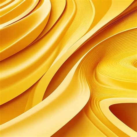 A Yellow Background With A Pattern Of Spirals Premium Ai Generated Image