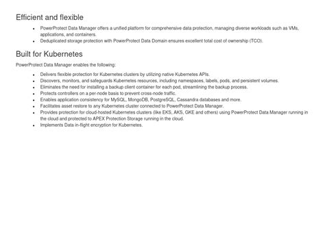 Powerprotect Data Manager Capabilities For Kubernetes Protecting Dell