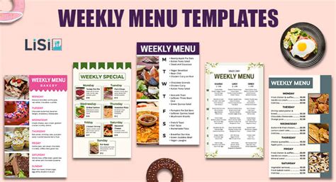 Weekly Menu Templates Free Printable Downloadable